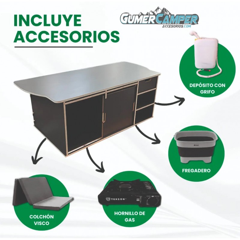 MUEBLE MODULO CAMPER WV T5 / T6 MULTIVAN Y CALIFORNIA