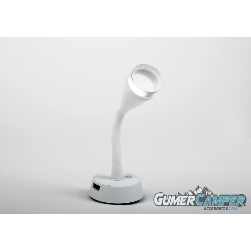 FOCO LED CON BRAZO FLEXIBLE Y PUERTO USB