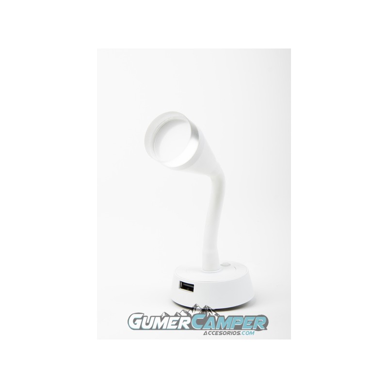 FOCO LED CON BRAZO FLEXIBLE Y PUERTO USB